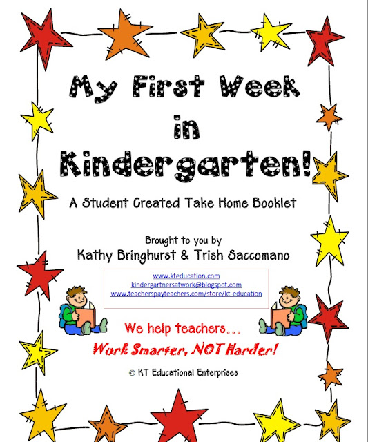Kindergartners At Work: First Week of School Booklet - September Activities