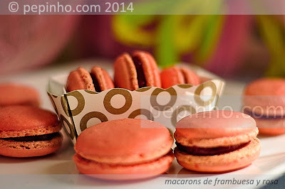 i-Recetas: Macarons de frambuesa y rosa (o fresa)