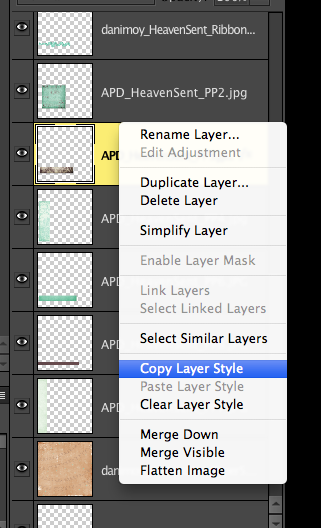 A+ Designs: Tutorial: Copying Layer Styles