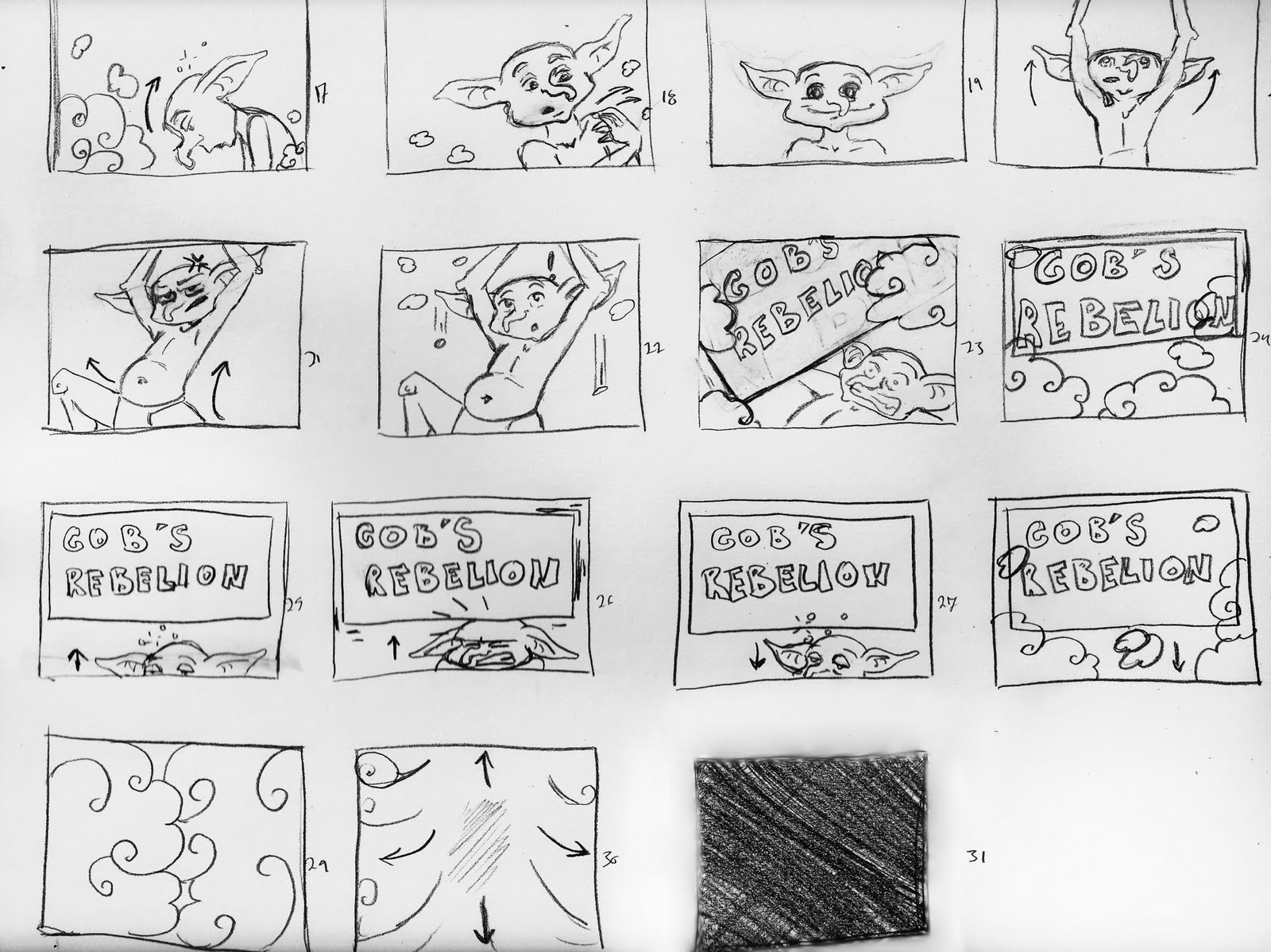Gob's Rebellion: Title Sequence Storyboard