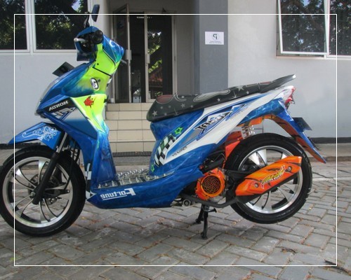 Foto modifikasi motor beat yang simple sederhana bagus keren airbrush ...