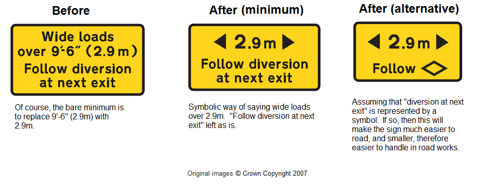 Signage improvements: Diversion and advisory routes | glob on someday