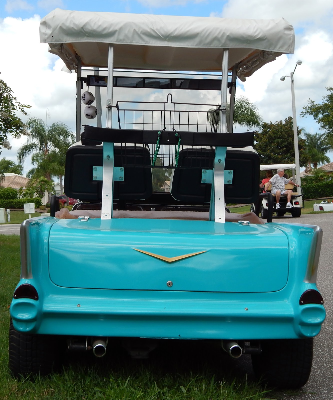 Blue 57 Chevy Bel-Air EZ-GO Golf Cart, Sun City Center, Florida