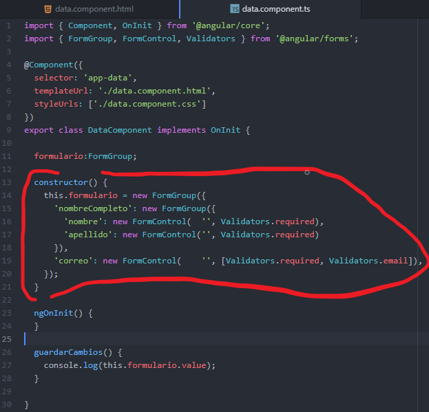 ELECTROBÓVEDA: Angular: 40. Formularios. Precargar datos en el formulario y resetear sus campos
