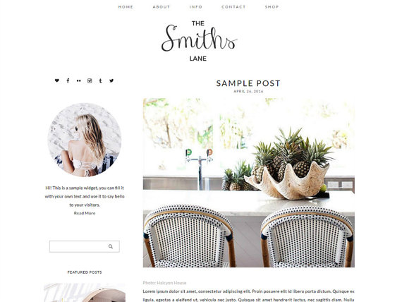 Beautiful Blog Templates and Logos for under $25 - The Wicker House
