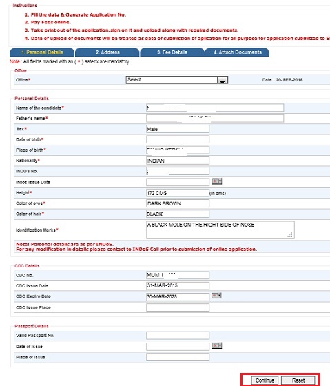 How to apply for renewal of Indian CDC Online
