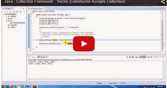 Java Ee Java Collection Framework Vector Constructor