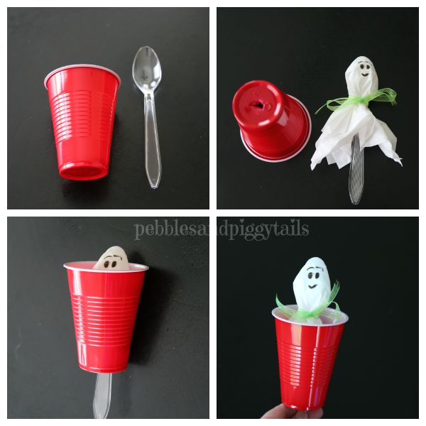 Peek A Boo Tissue Ghosts For Halloween Making Life Blissful