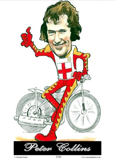 THE CARTOONSTORE: SPEEDWAY LEGEND PETER COLLINS