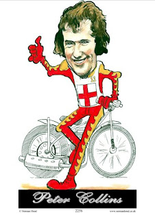 THE CARTOONSTORE: SPEEDWAY LEGEND PETER COLLINS