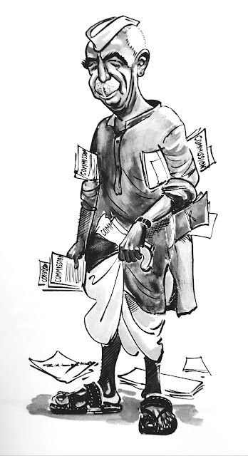 R.K. Laxman's Cartoons: Caricatures of Indian Politicians - VIII