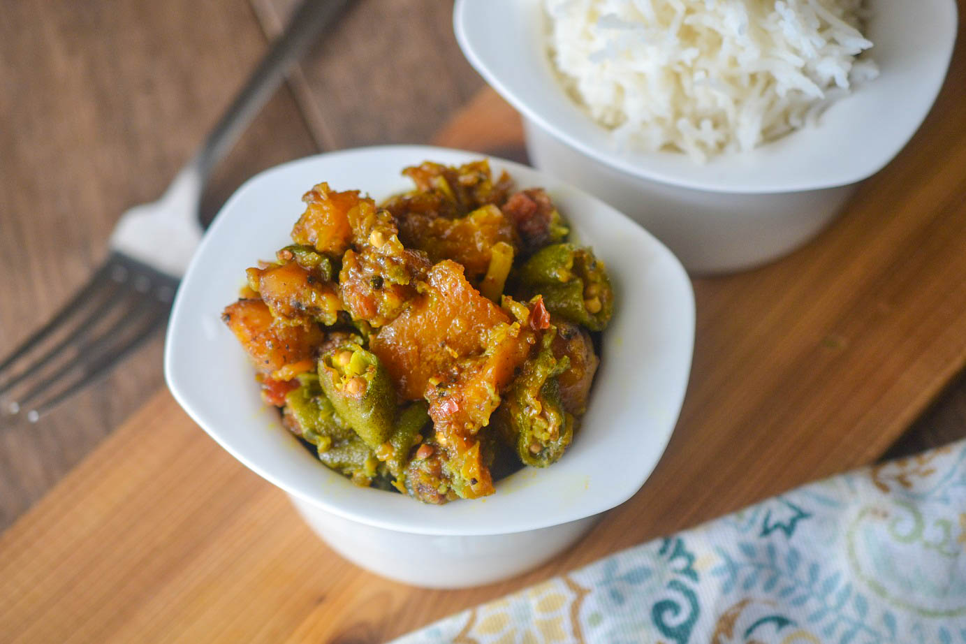 Greedy Girl : Foil roast curry conch with pumpkin and okra