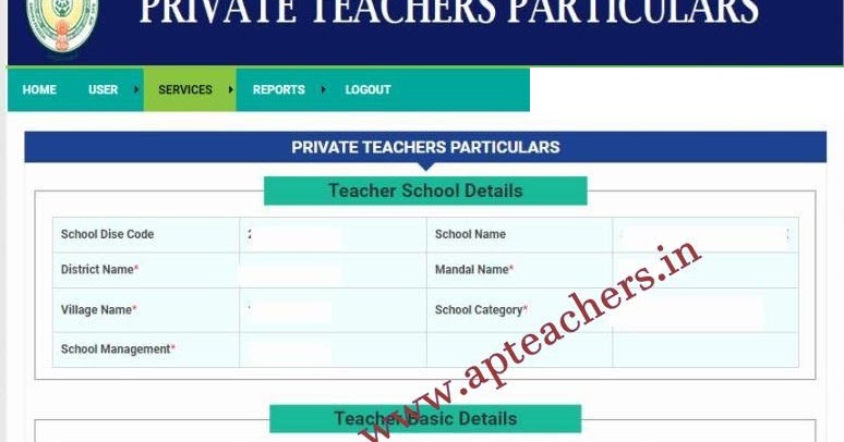 AP Private School Teachers Details Online at CSE Website Instructions ...