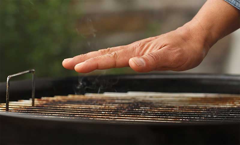 Hand Test for Charcoal Heat Level Check up - dCharcoal