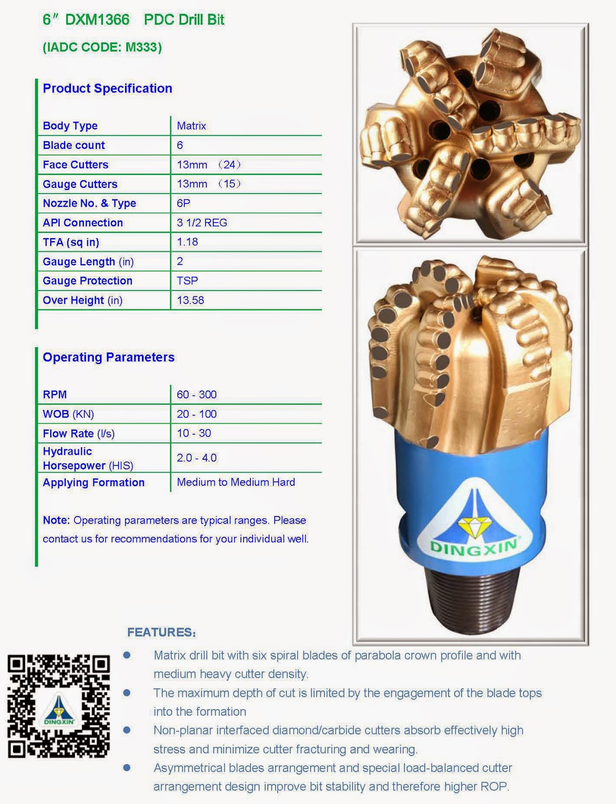 Chris Nee : These Designs of PDC Drilling Bits shall match with ...