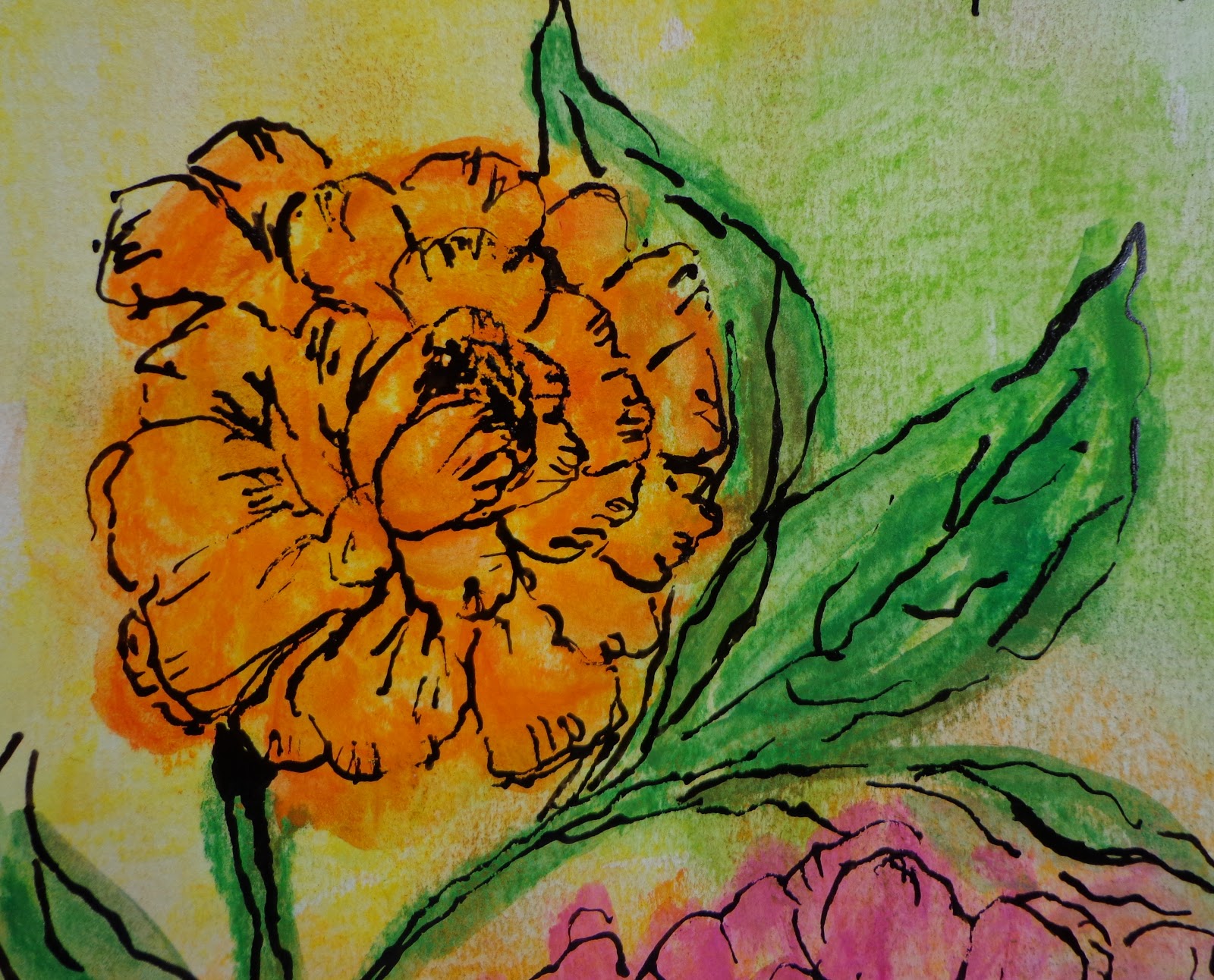 Plays With Pencils: #getmessyartjournal Messy Floral #4 Playing with ...