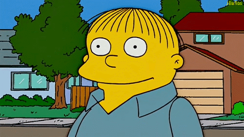 Simpson gif: Ralph y su nueva goma de mascar