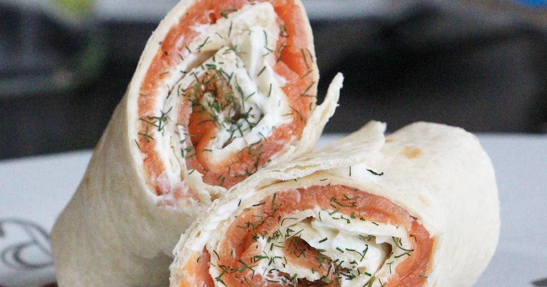 Recette : le wrap léger saumon fumé, fromage frais et aneth