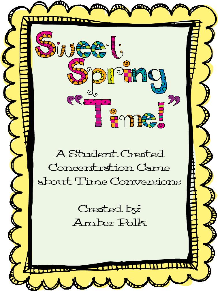 Me And MY Third Grade Gang: Sweet Spring "Time" Freebie