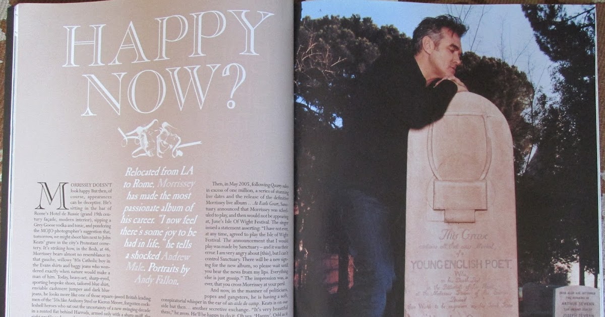 This Left Feels Right : Morrissey in Mojo Music Magazine (april 2006) This Left Feels Right : Morrissey in Mojo Music Magazine (april 2006)