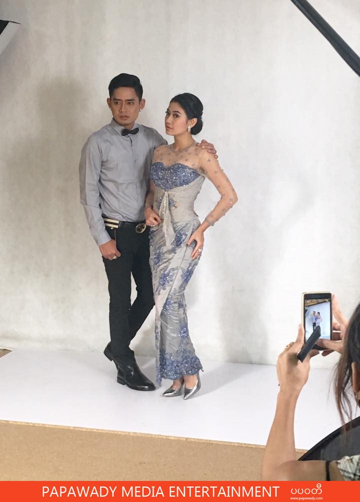 Myint Myat and Thinzar Wint Kyaw Couple Fashion Studio Photoshoot