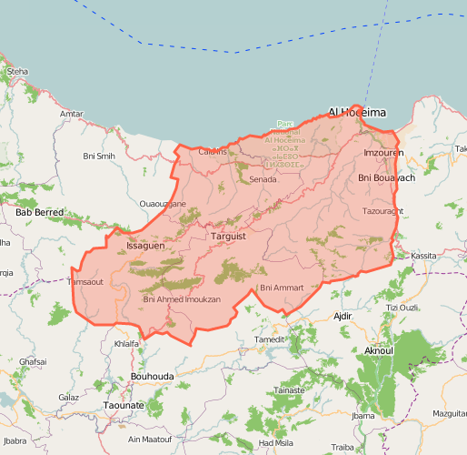Province d'Al Hoceima - Maroc Maps