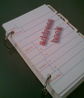 Custom Address Book with pockets