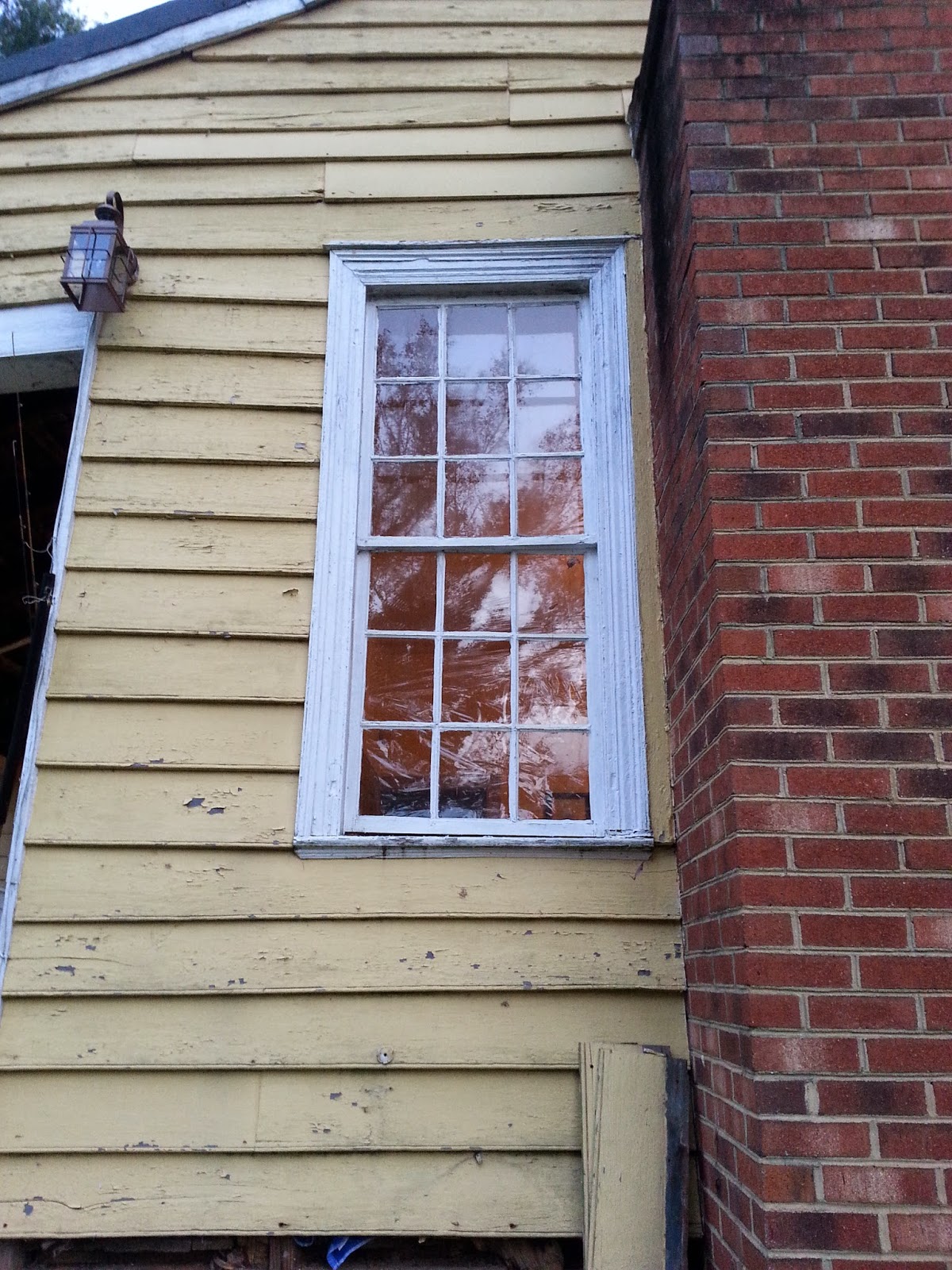 That big old yellow house...: The Den...all buttoned up