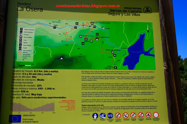 Crónicas Senderistas: Cascada de la Osera.Cascada mas alta de Andalucía.