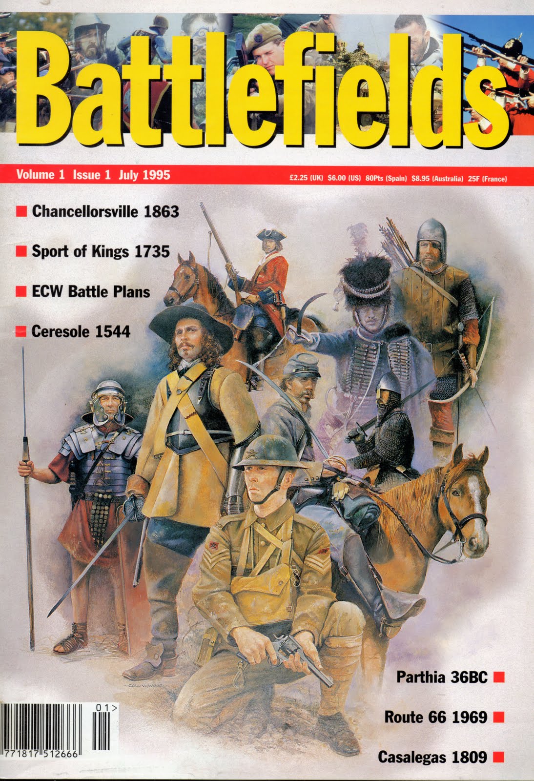 Vintage Wargaming: Battlefields Magazine 1995-2000: Covers and Contents