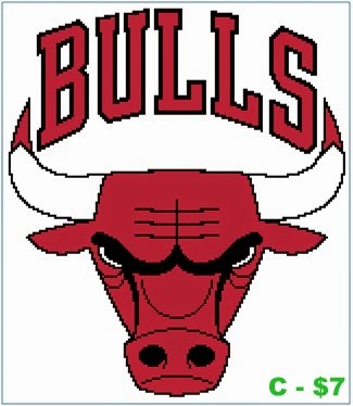 EASY PATTERNS: Chicago Bulls cross-stitch pattern
