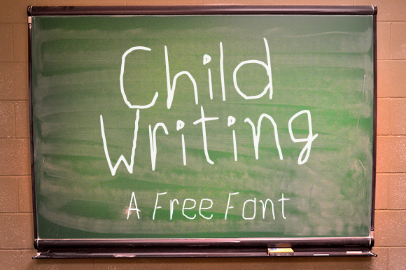 Free Font : Child Writing