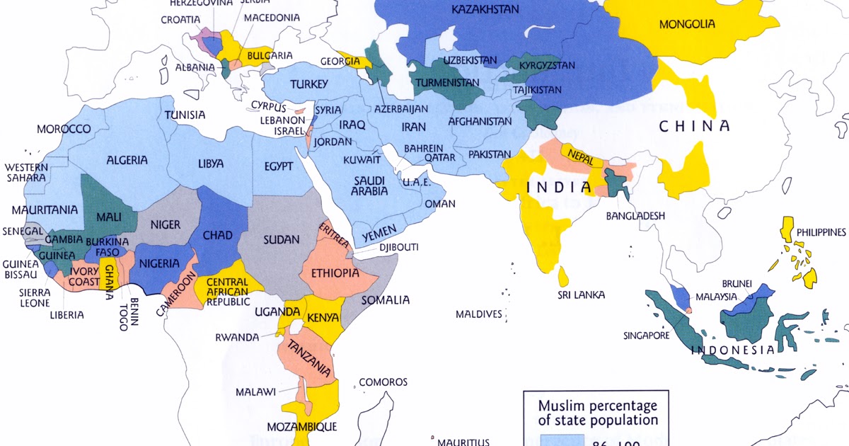 Islamic Map Of The World - United States Map