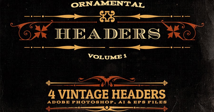 4 Free Ornamental Headers Download - Sukriya Graphic
