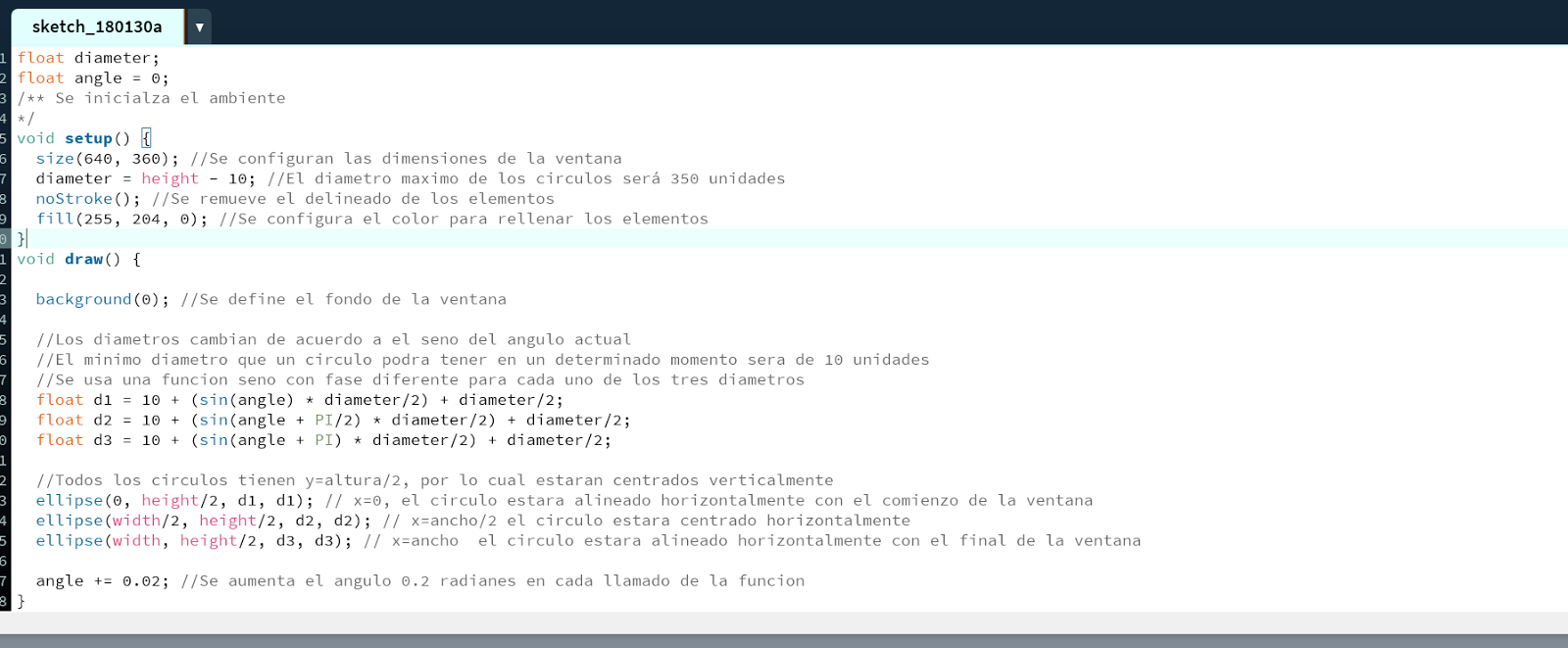 Ejemplo Basico Processing