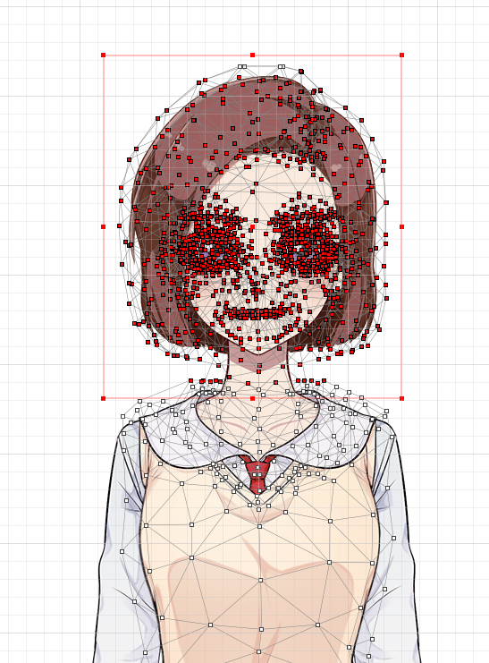 Kpaper Create Space: 새 게임 Live2D 모델링 중간 과정