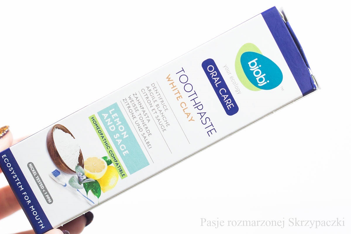 Bjobj, Cytrynowa pasta do zębów z białą glinką i szałwią | Ruda Maruda