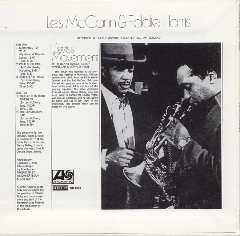 MAGIC NOTES: LES McCANN & EDDIE HARRIS - SWISS MOVEMENT (ATLANTIC 1969 ...