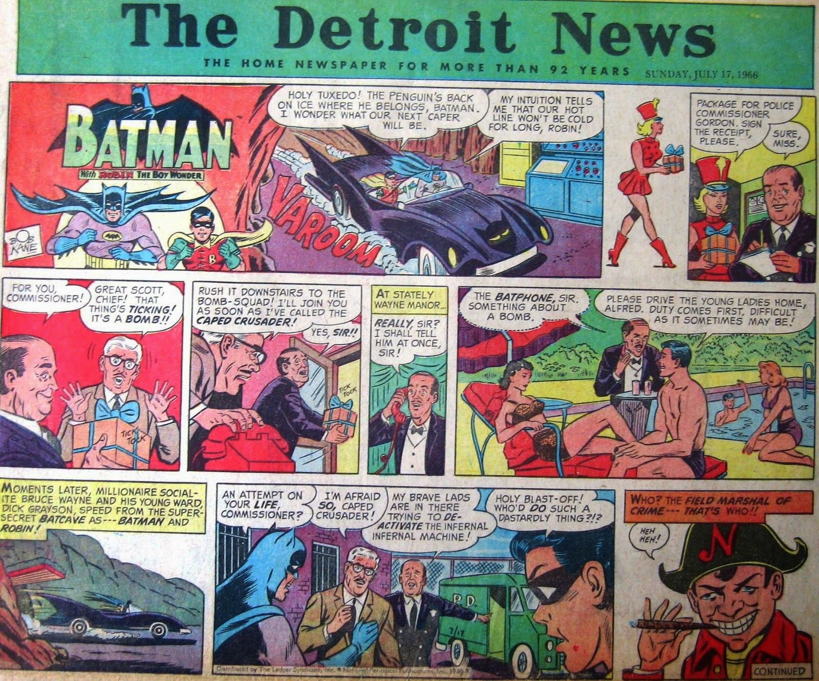 Pop Culture Safari!: Pop artifacts: Vintage Batman Sunday comic strips