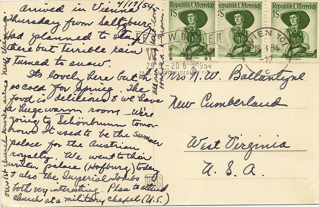 Uibles: A Family Blog: Vienna, Austria - April 16-17, 1954