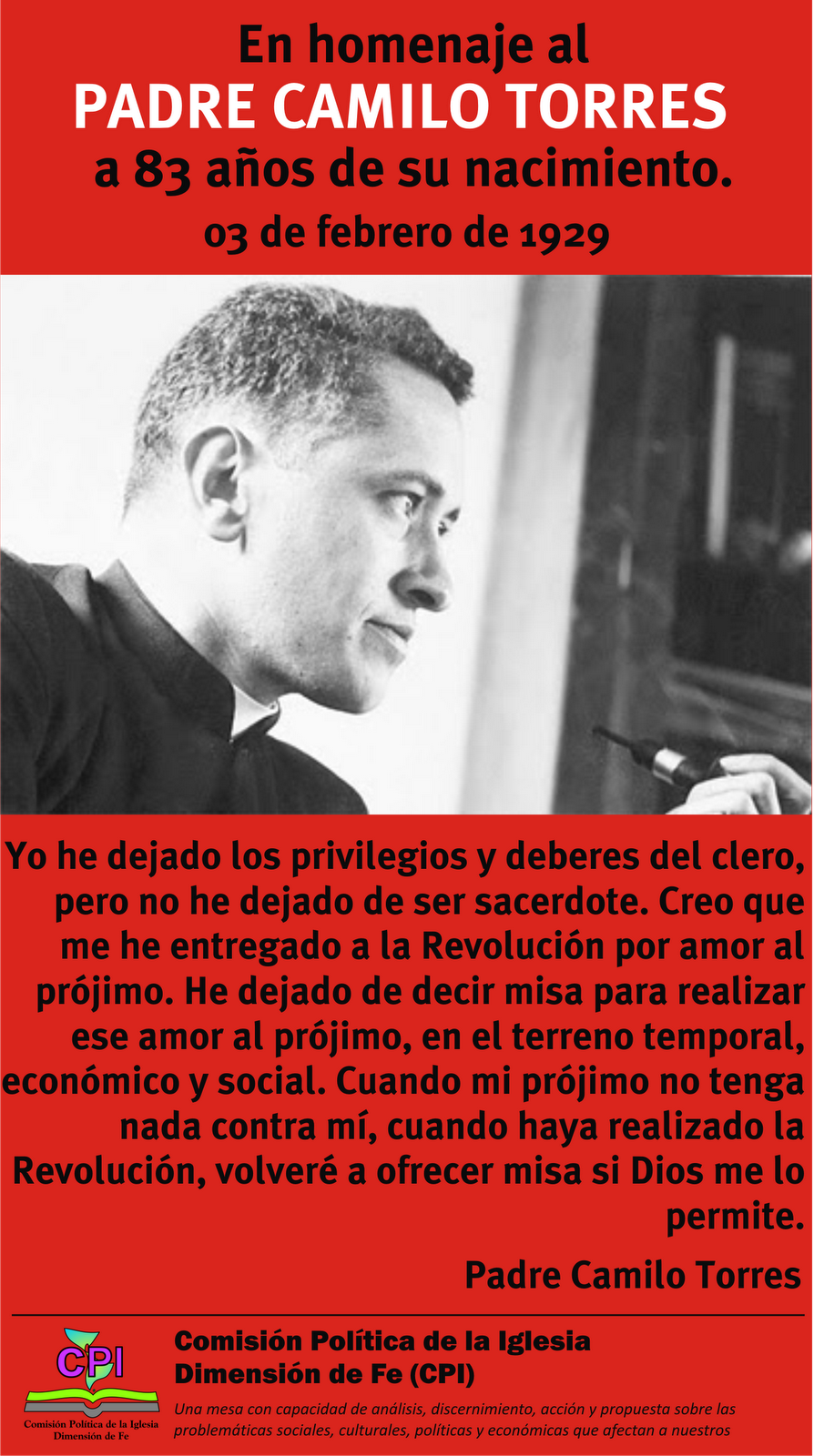 Reflexiones - Dimensión de Fe: En homenaje al Padre Camilo Torres a los ...