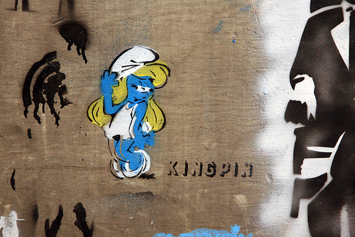 Art-Sci: Smurfs Graffiti: BLUEhahaha!