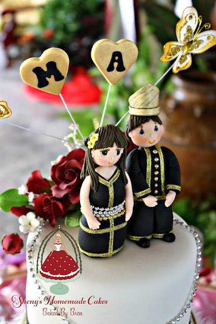 Sheny's Homemade Treats: Traditional Kadazan Theme Wedding Cake