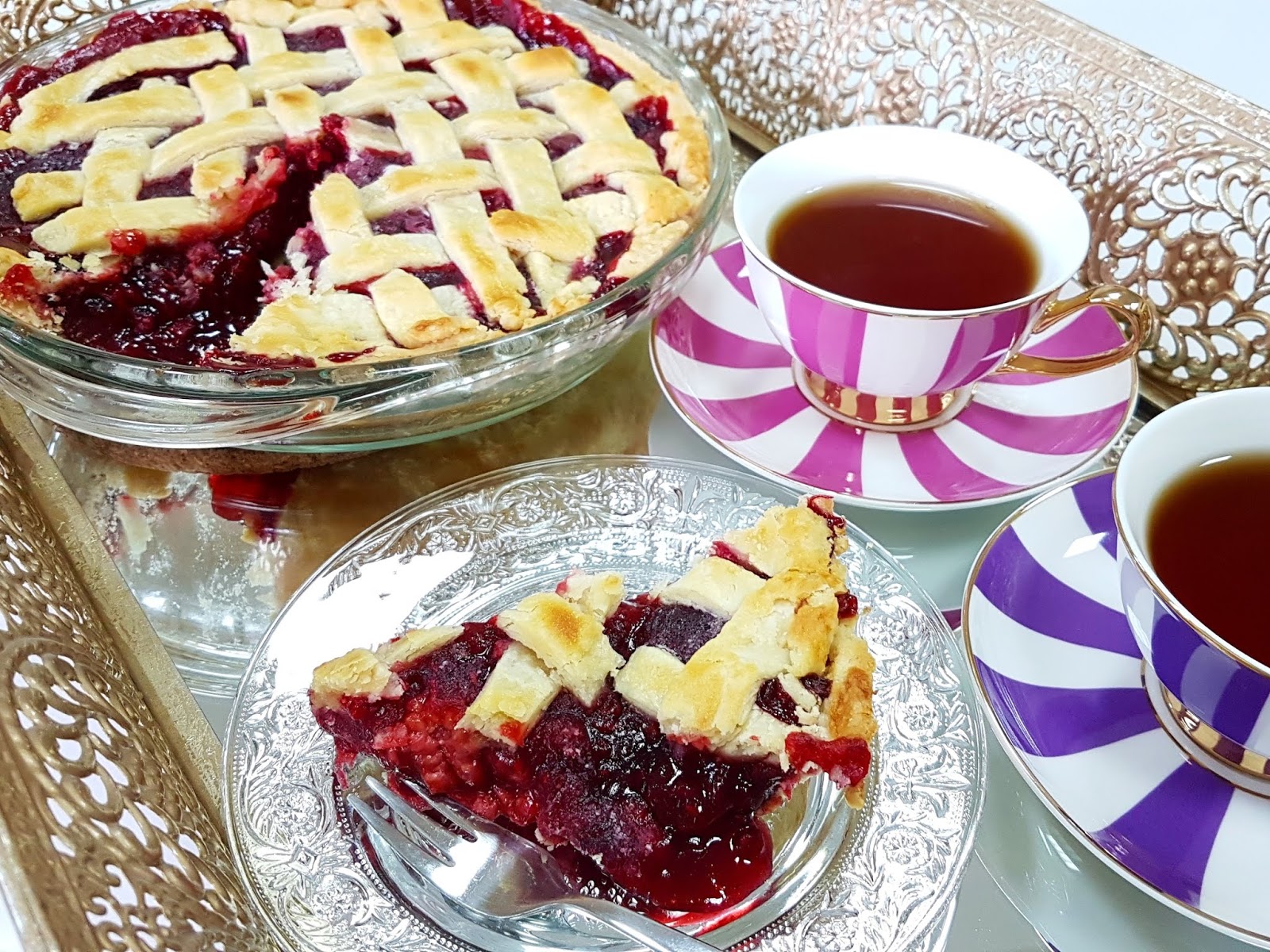 Maryam's Culinary Wonders: 1214. Baked Raspberry Pie