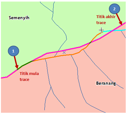 Suka GIS: Trace Tool dan Topological Editing