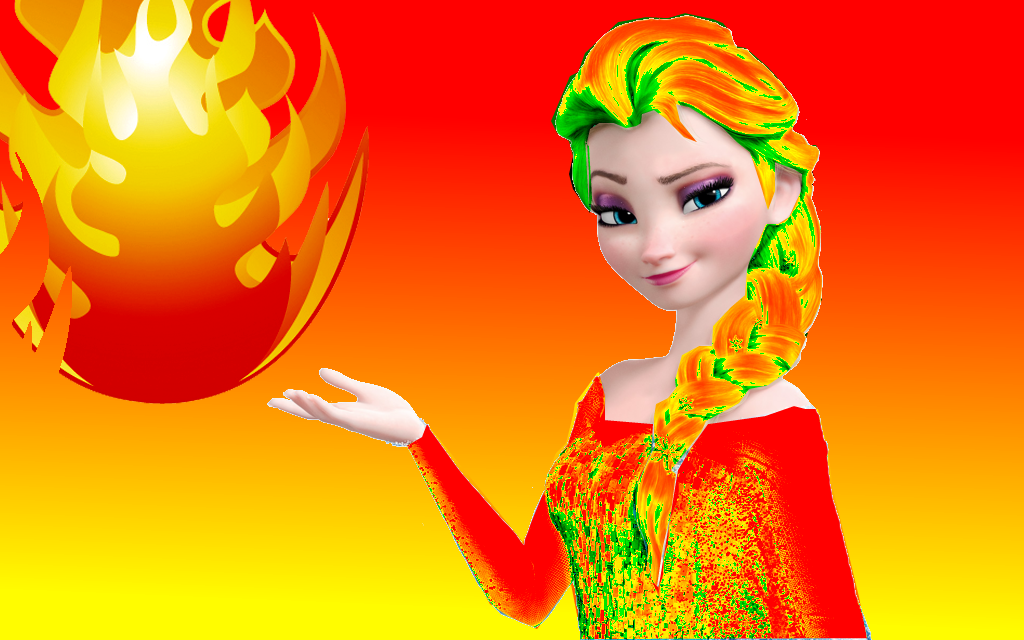 Disney Frozen Mania Oficial: Fire Elsa- Pixlr