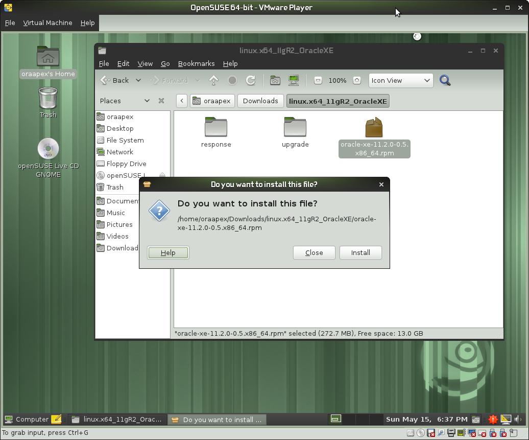 MySuSEproject: Installing Oracle XE 11.2 (including APEX 4.0.2 ) on ...