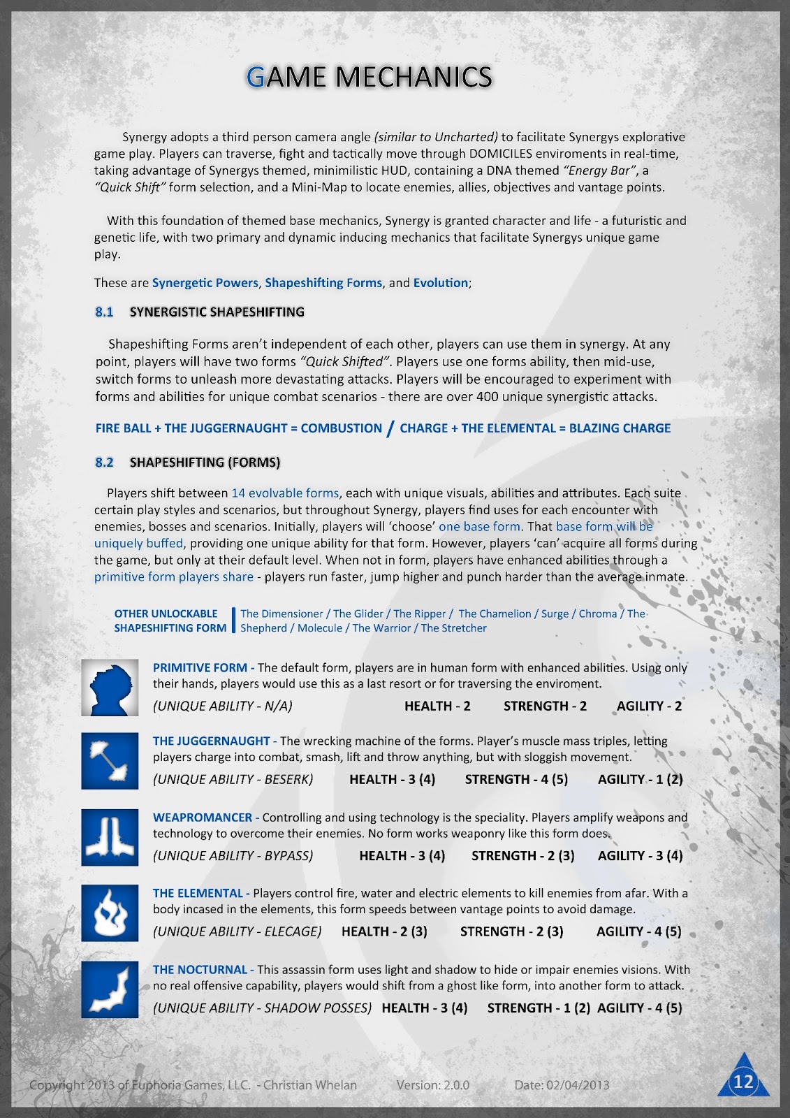 Games Design: A Game Designers Blog: SYNERGY: GAME DESIGN DOCUMENT AND ...