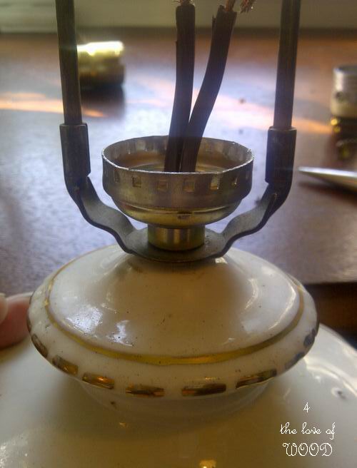 4 the love of wood: RE-WIRING A VINTAGE LAMP - step by step