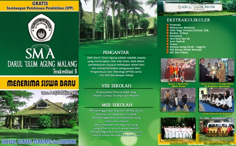 Desain Brosur PPDB ukuran A4 lipat 3 dua sisi | JASA DESAIN DAN CETAK